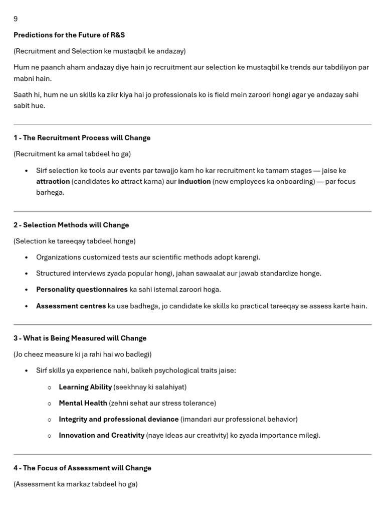 Recruitment and Selection | PDF | Recruitment | Résumé