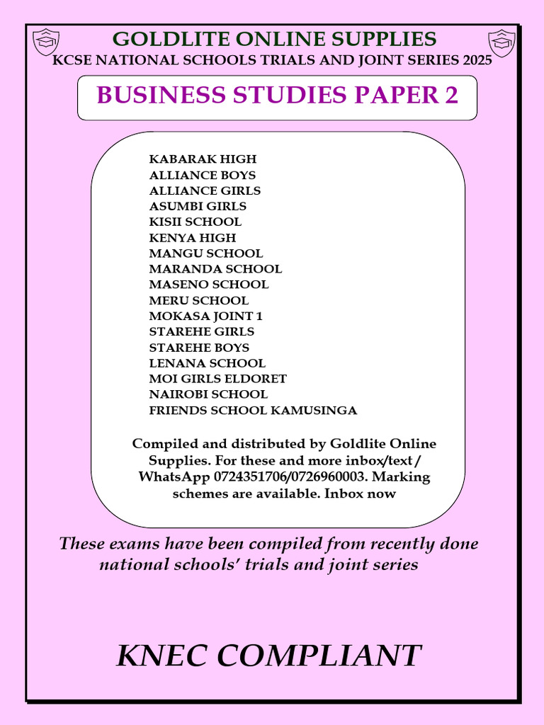 Bust Pp2 Top Schools 2025 Trials | PDF | Cheque | Banks