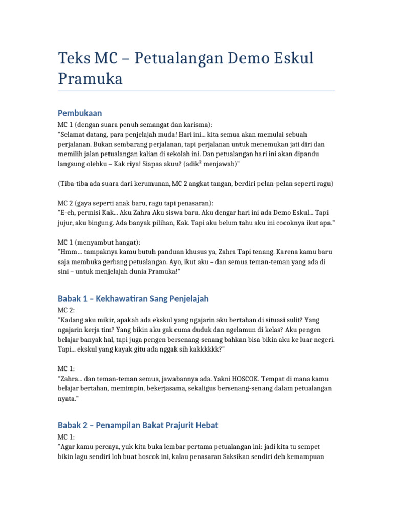 Teks MC Demos | PDF