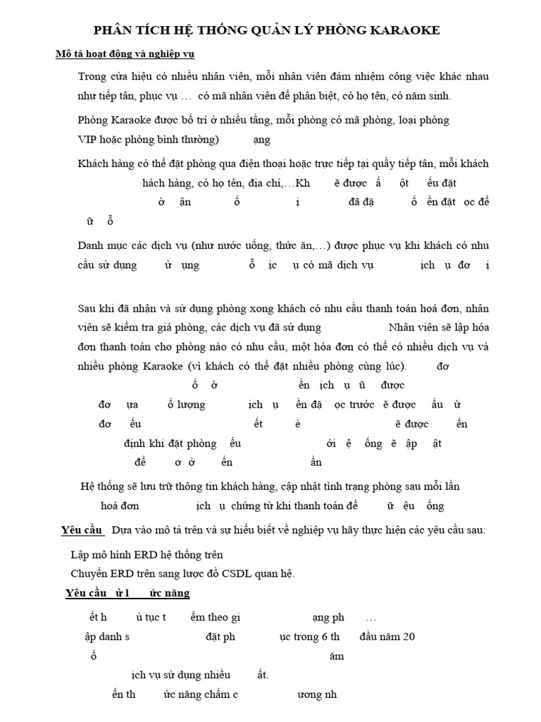 BaiTap PTTK (KaraOke) | PDF