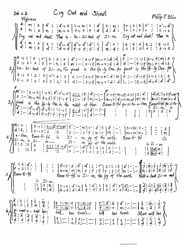 Cry Out and Shout - P. Bliss | PDF