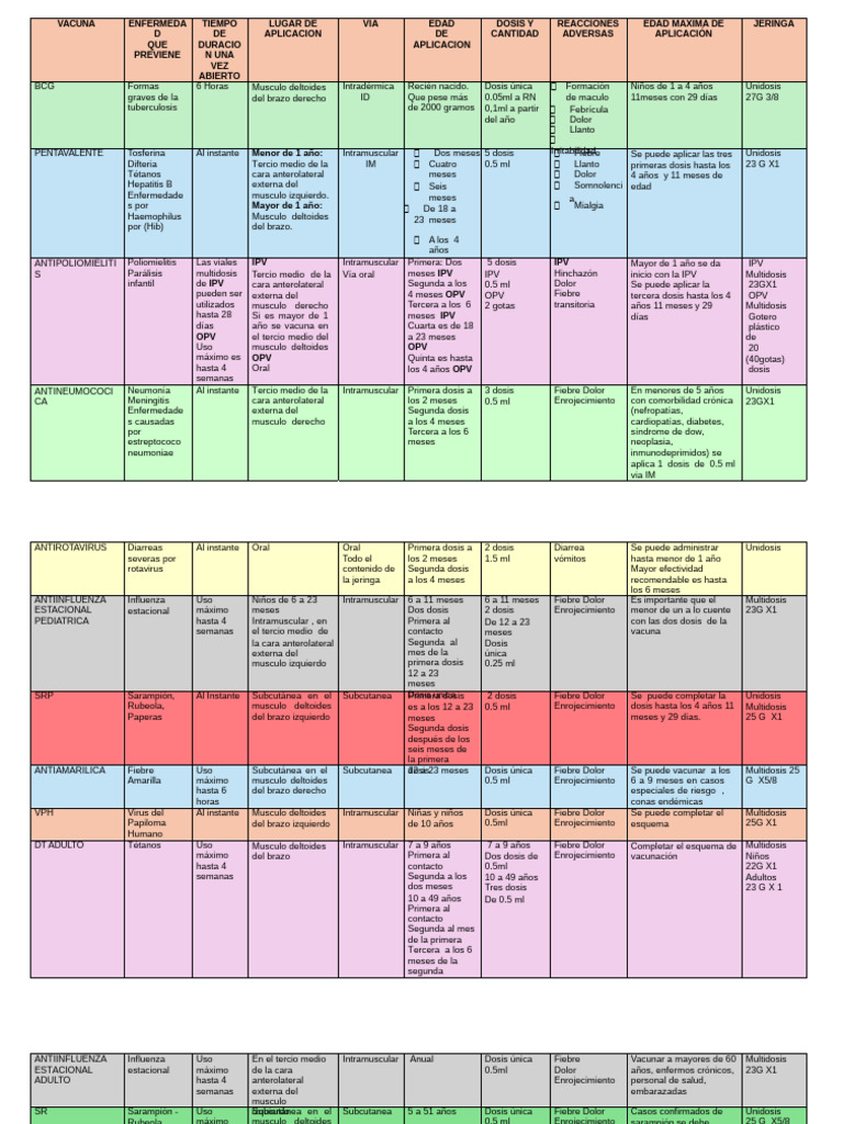 Esquema Del Pai | PDF | Sarampión | Vacunas