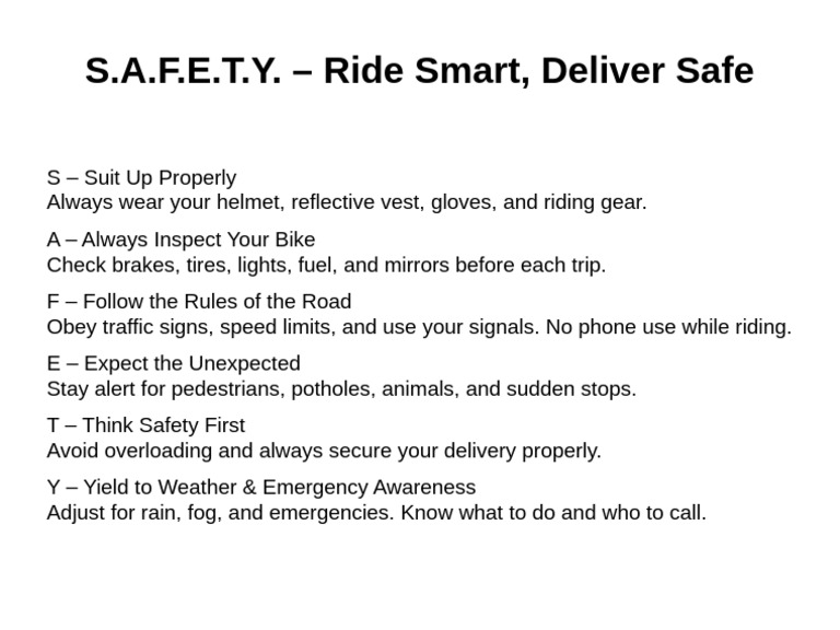 SAFETY Acronym Poster | PDF