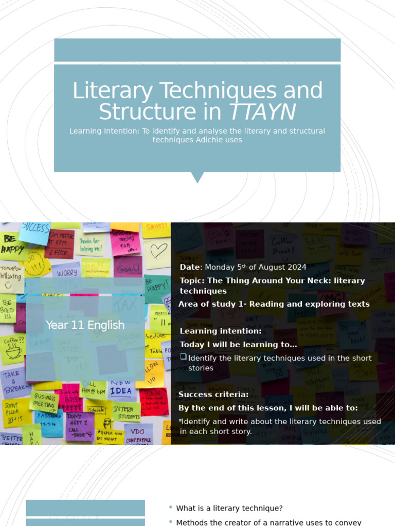 3.2 Literary Techniques and Structure | PDF