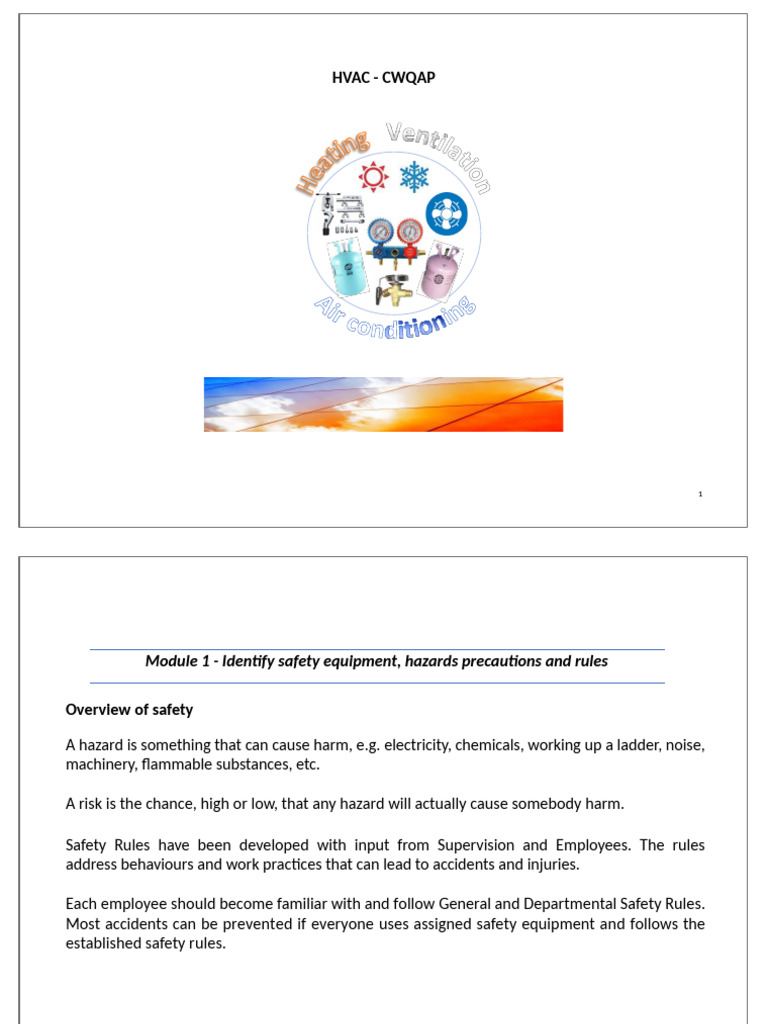 CWQAP HVAC Presentation | PDF | Personal Protective Equipment | Air Conditioning