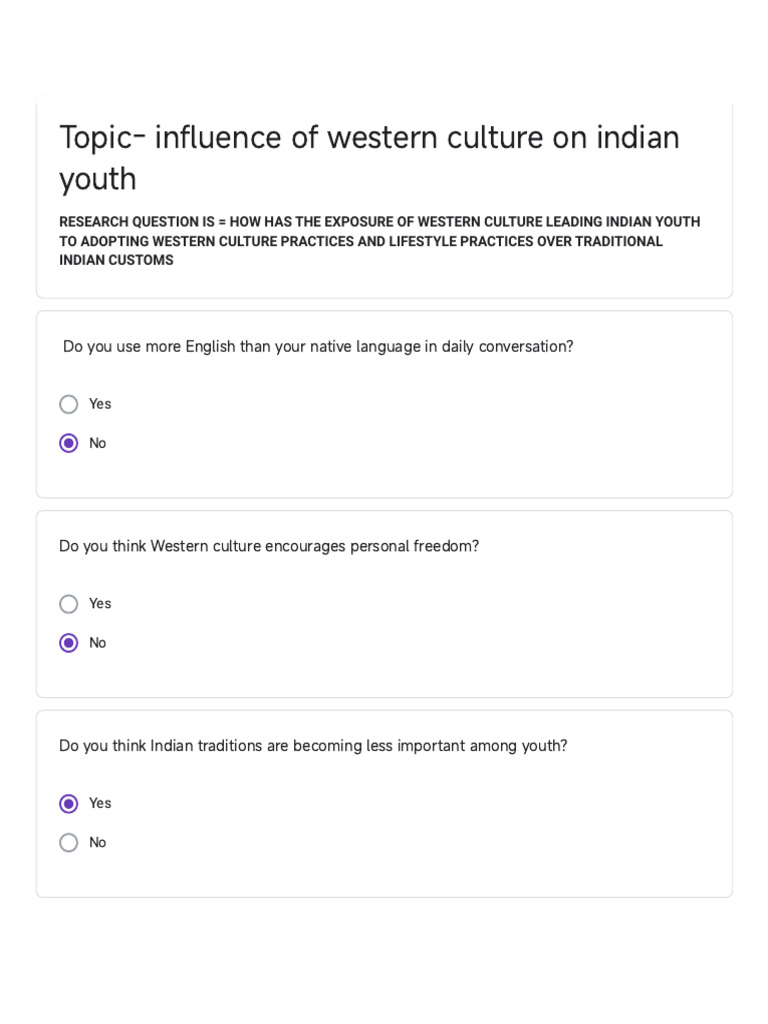 Western Culture's Influence on Indian Youth | PDF | Fashion | Traditions