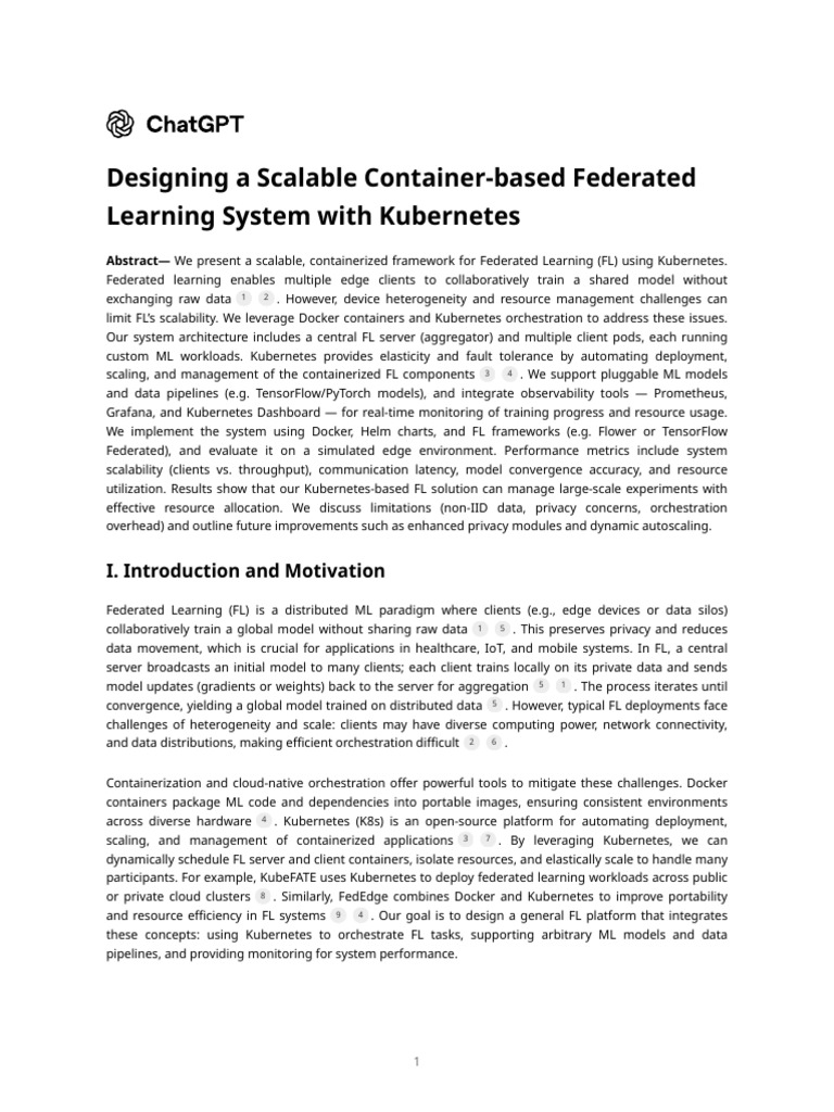 Designing A Scalable Container-Based Federated Learning System With ...
