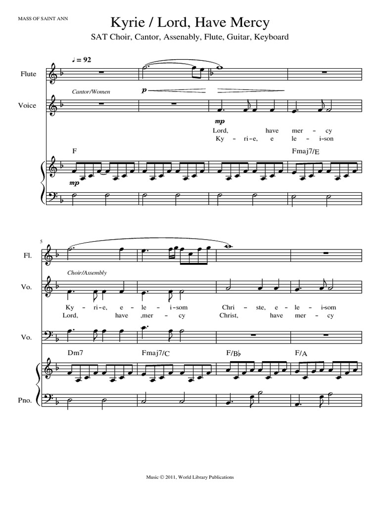Kyrie - Christ Have Mercy - Mass of Saint Ann - Ed Bolduc | PDF