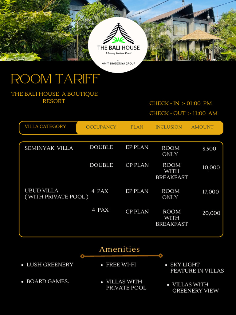 Tariff Card .... TBH | PDF