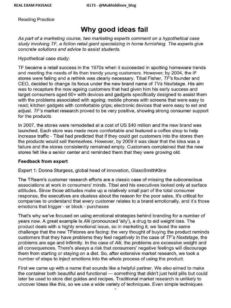 Exam Passage 1 | PDF