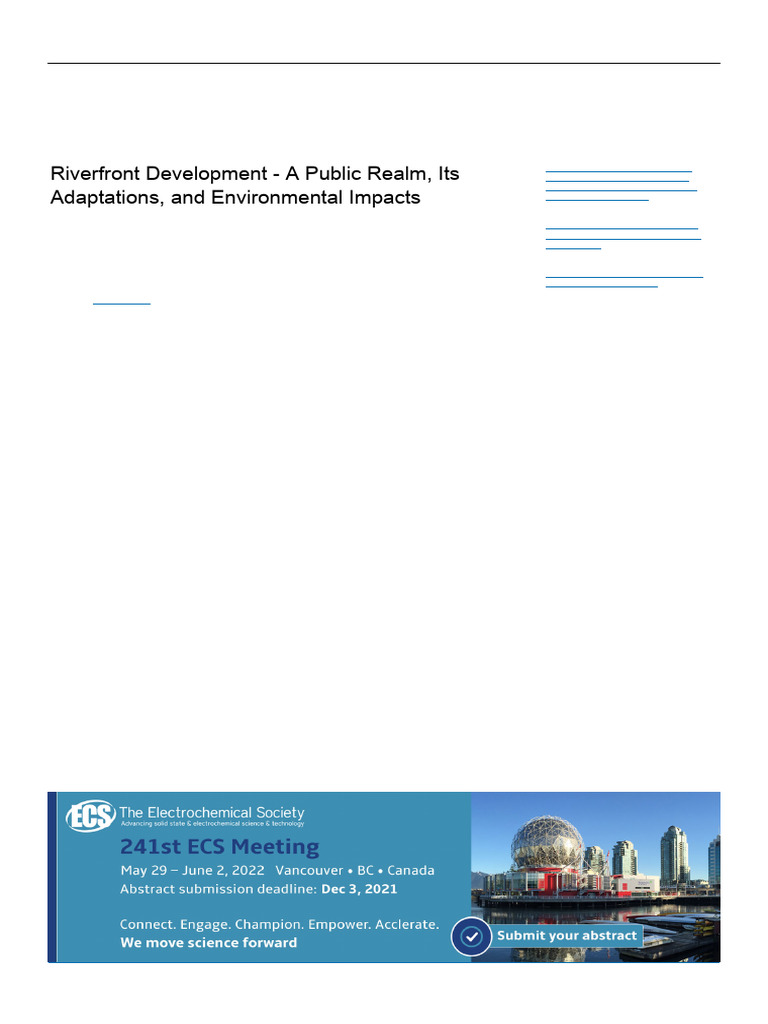 Riverfront Development and Its Impacts | PDF | Geographic Information ...