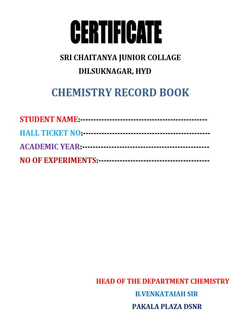 Chemistry Record PDF | PDF | Hydroxide | Ammonium