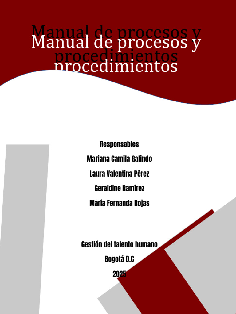 Manual de Procesos y Procedimientos 2025 | PDF | Calidad (comercial ...