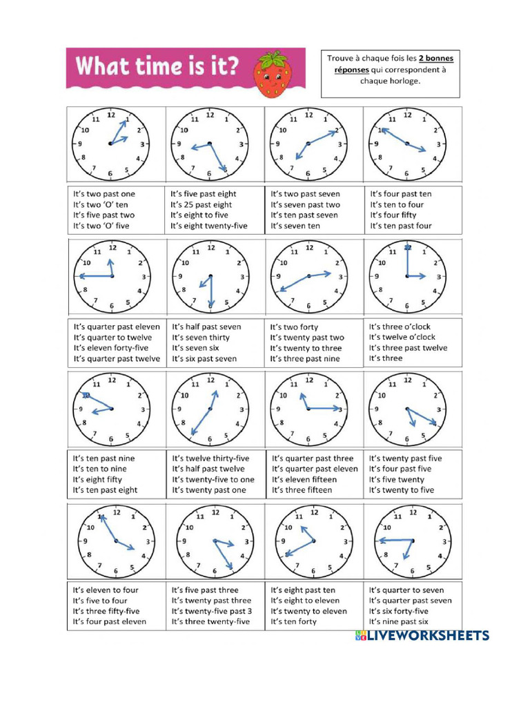 Telling Time 2 | PDF
