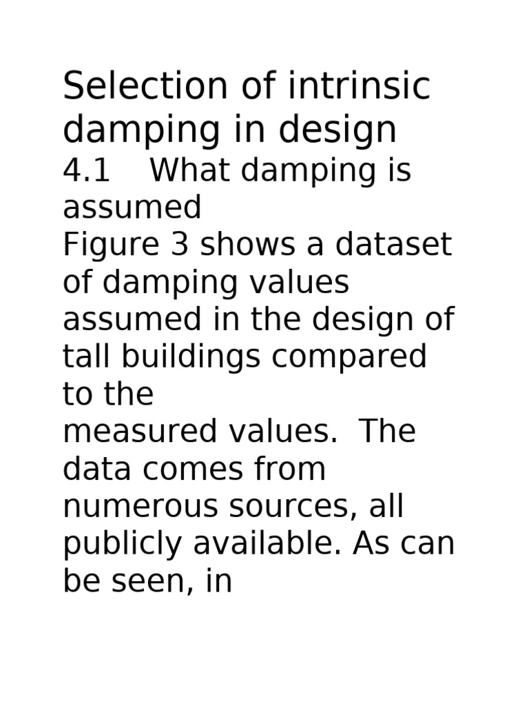 Selection of Intrinsic Damping in Design | PDF | Damping | Classical Mechanics