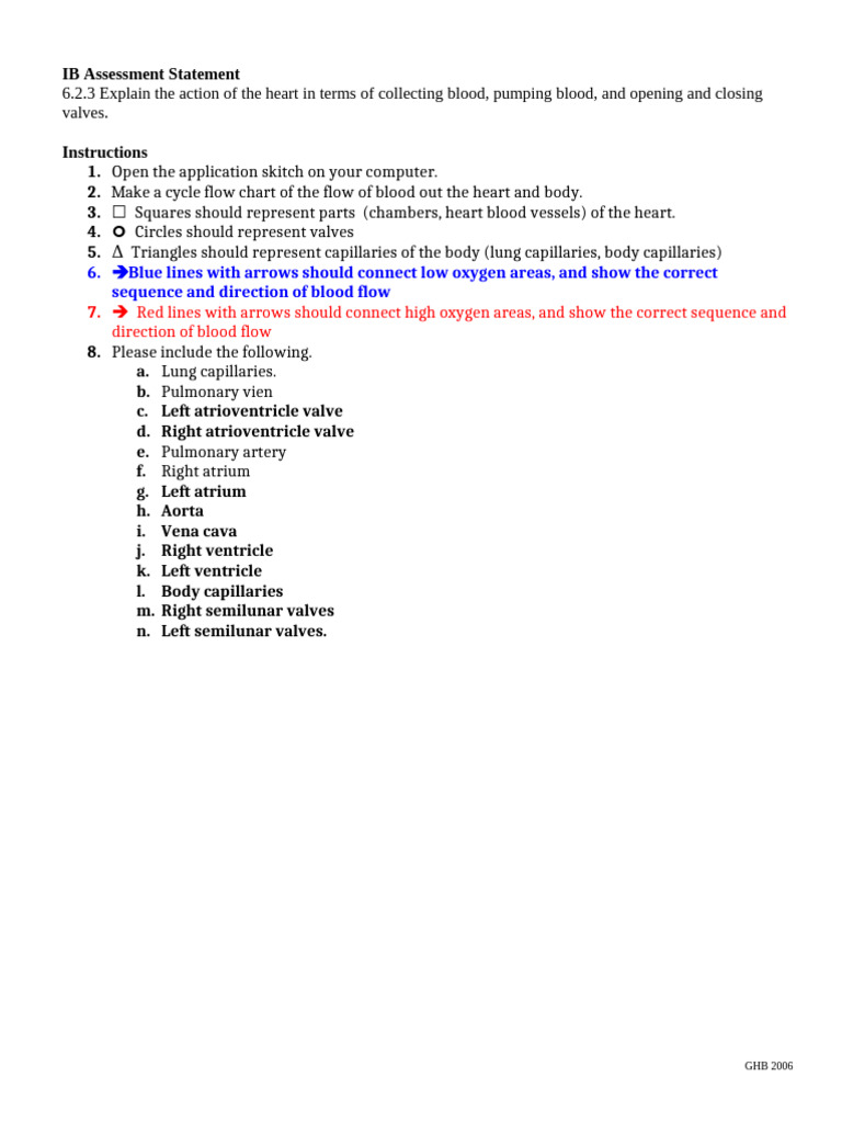 Heart Blood Flow Cycle Chart | PDF | Atrium (Heart) | Heart Valve