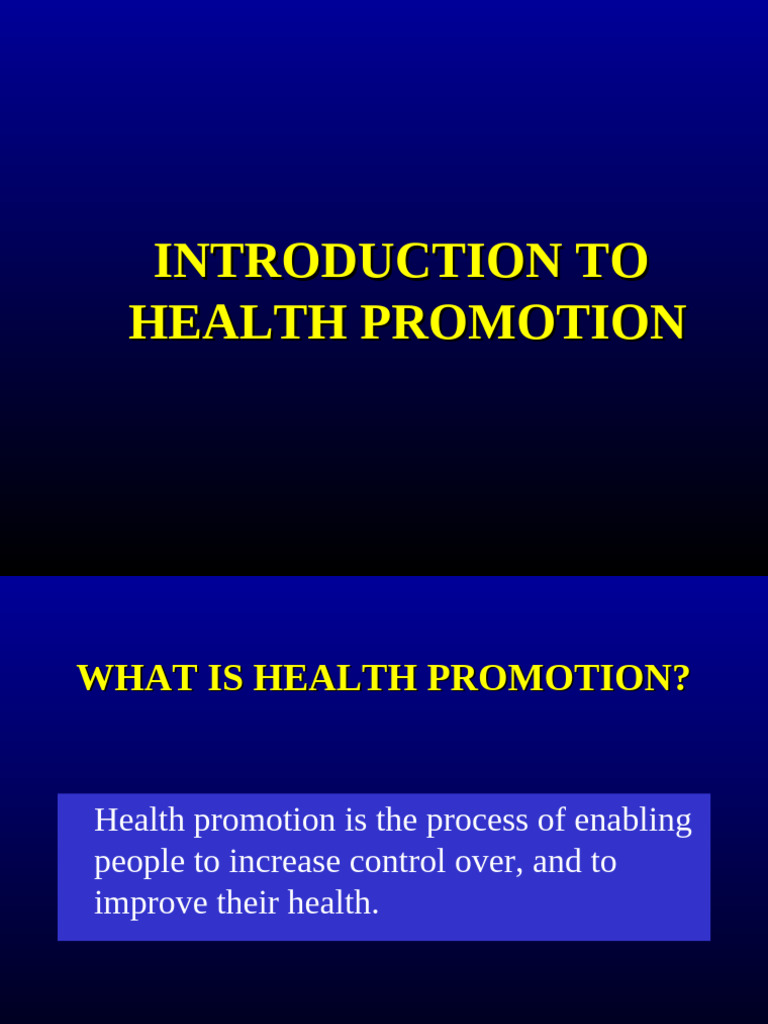of Health Promotion | PDF | Determinants Of Health