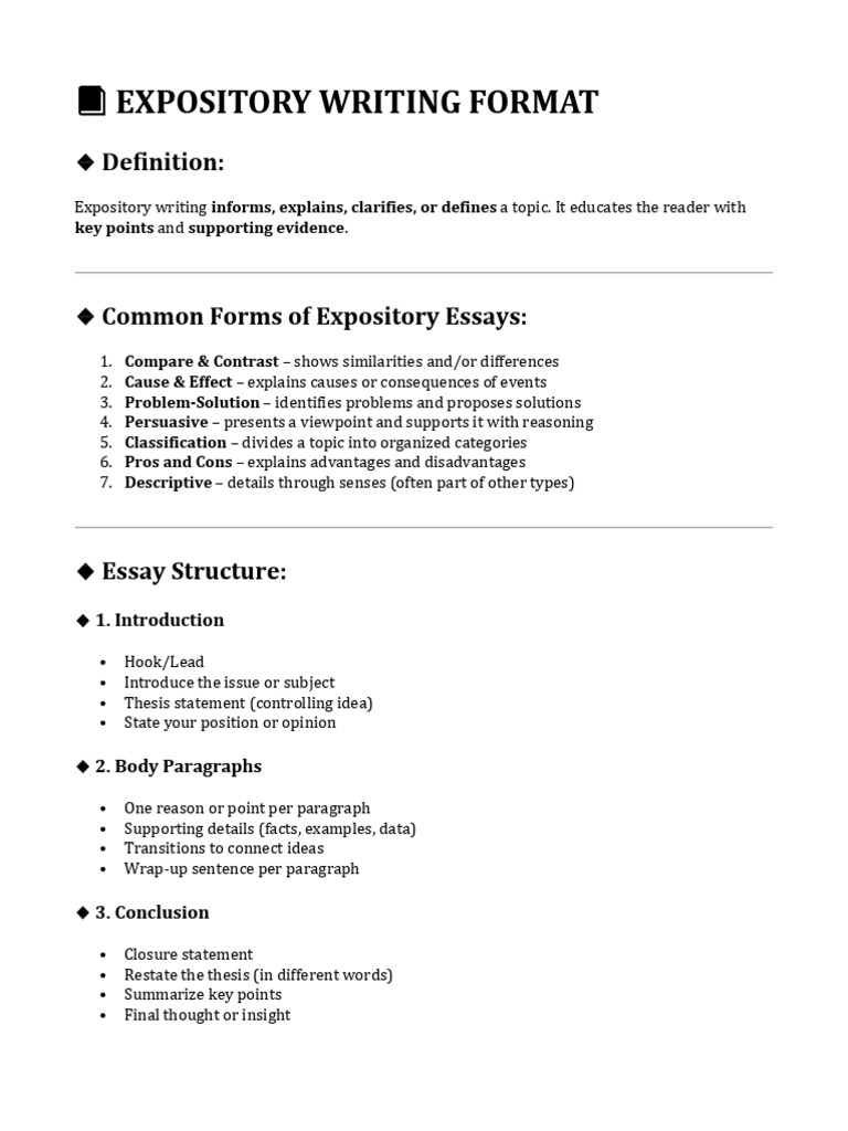 Expository Writing Notes | PDF | Essays | Memorandum