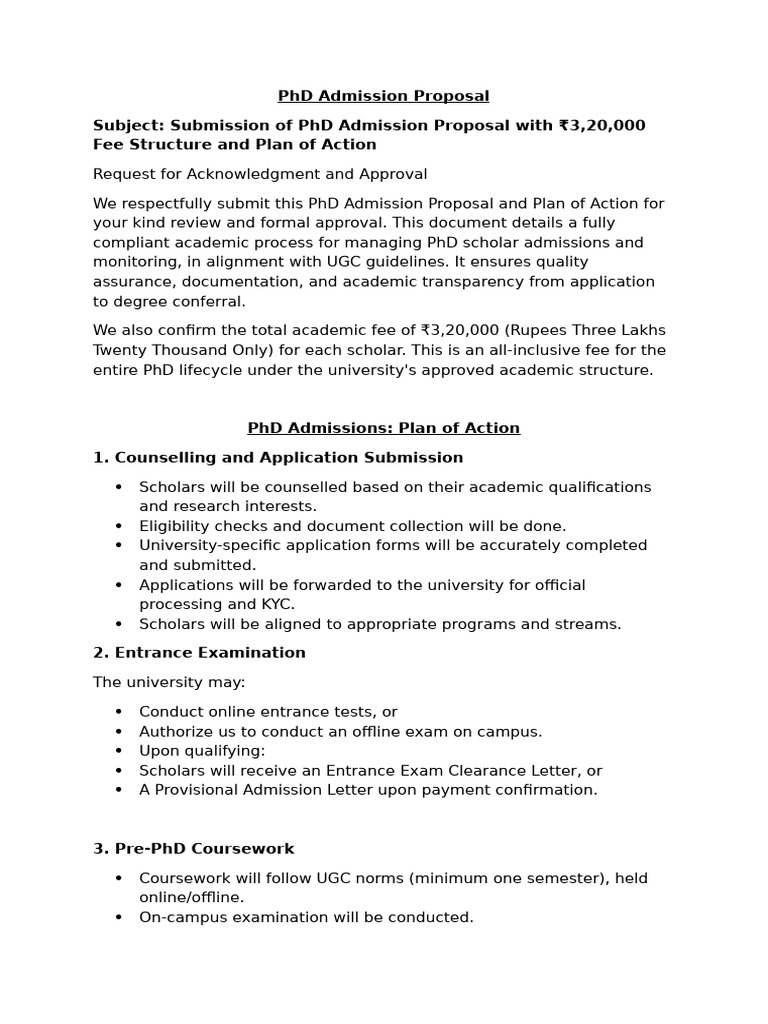 PHD Admission Proposal FOR FIRST TIME | PDF | Doctor Of Philosophy | Thesis
