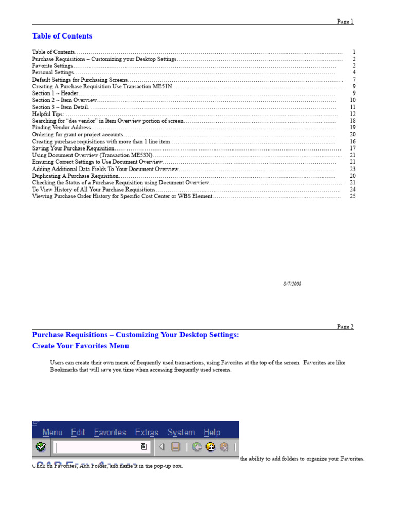 Purchase Requisition Guide for Users | PDF | Icon (Computing) | Software