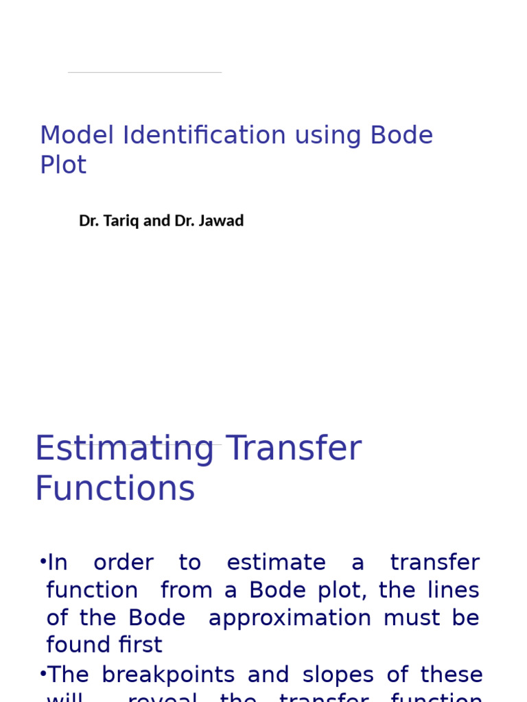Model Identification Using Bode Plots - Modified | PDF