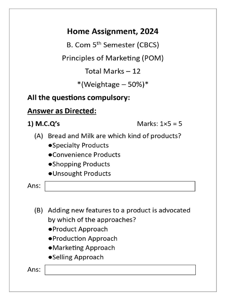 POM Assignment | PDF