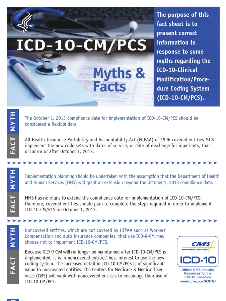 ICD 10MythsandFacts11 | PDF | International Statistical Classification ...