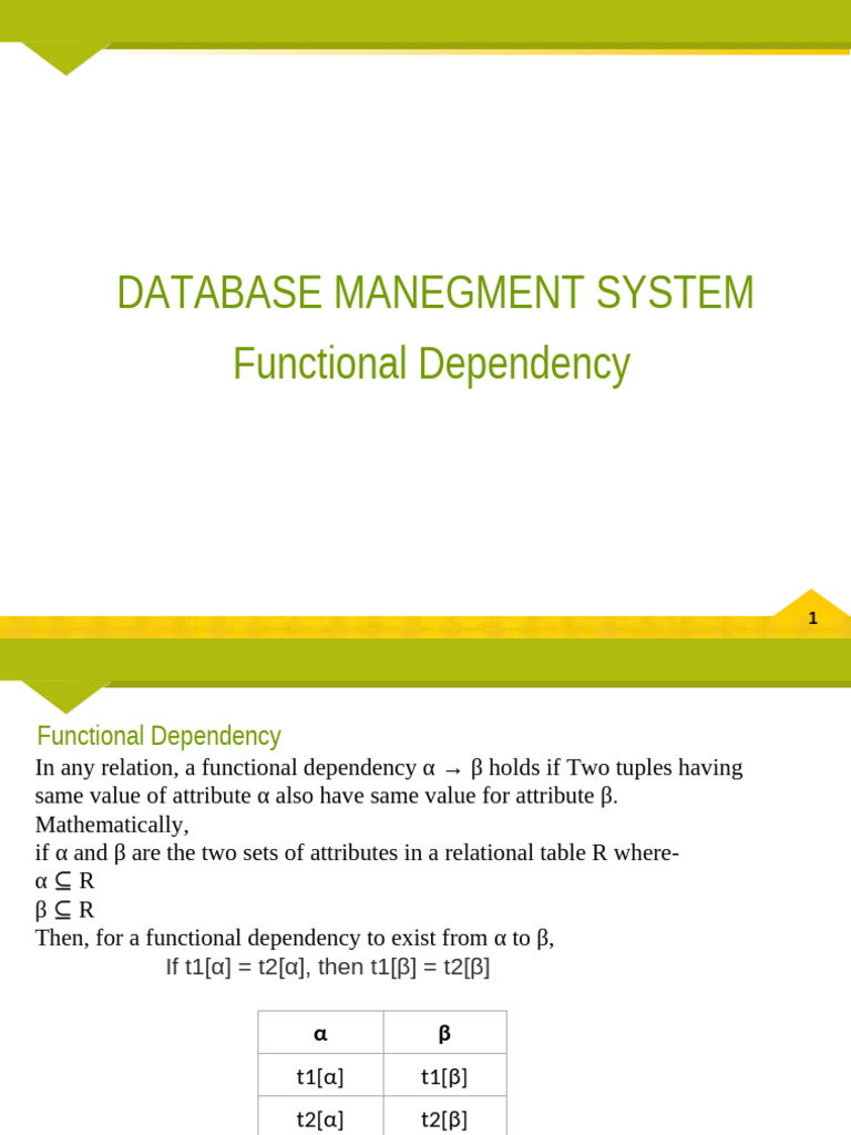Understanding Functional Dependencies in DBMS | PDF | Computer ...