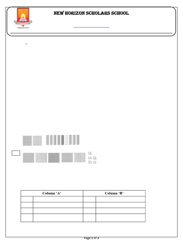 Grade 3 PA1 Math Revision Sheet | PDF | Naming Conventions | Encodings