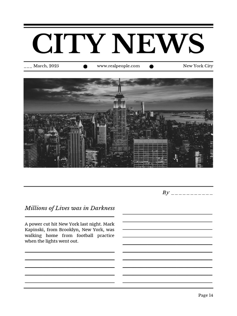 News Article Template | PDF