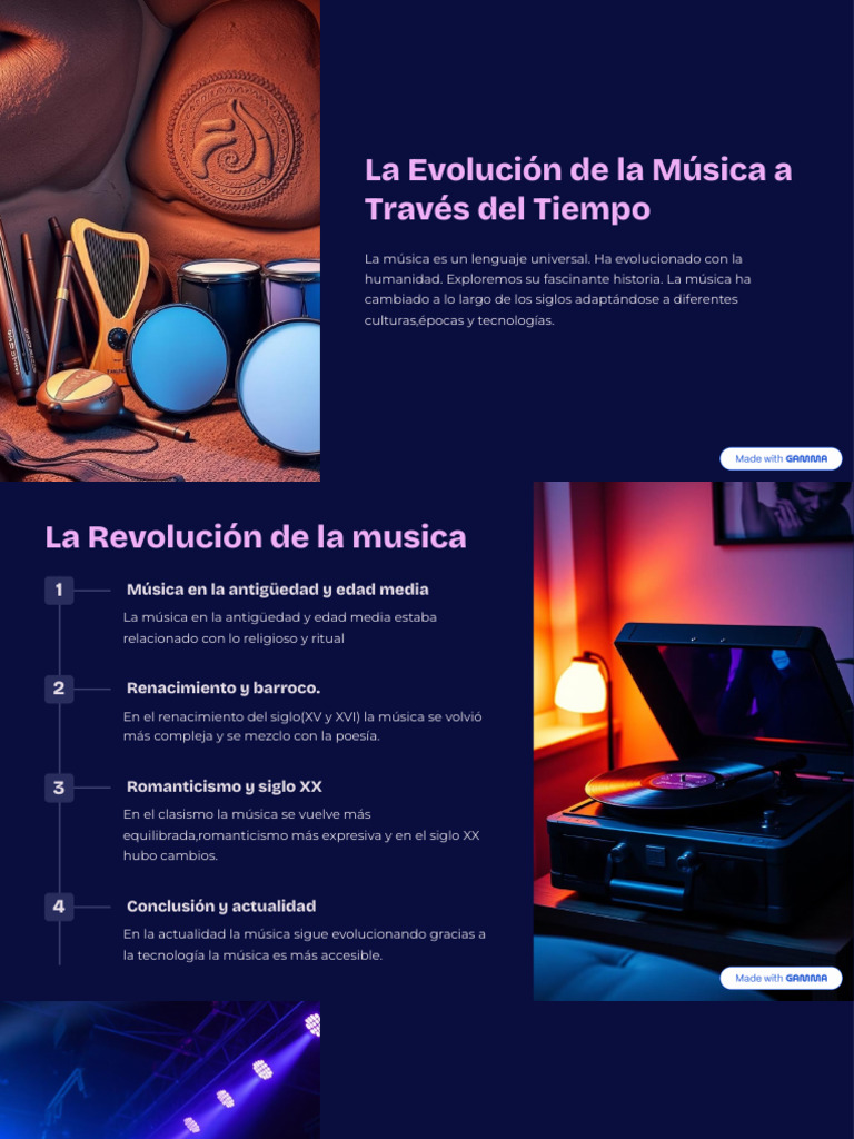 La Evolucion de La Musica A Traves Del Tiempo | PDF