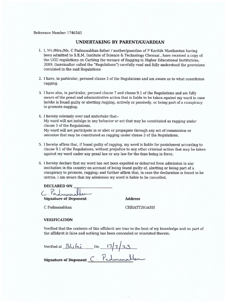 Anti Ragging Scan | PDF