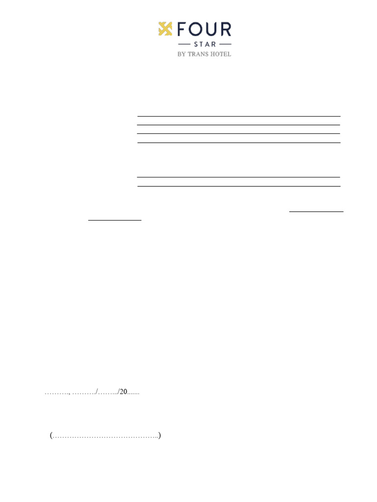 Surat Pernyataan Trainee FSR | PDF