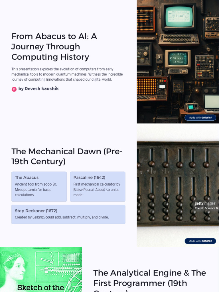 Computing Evolution: Abacus to AI | PDF | Computing | Computer Science