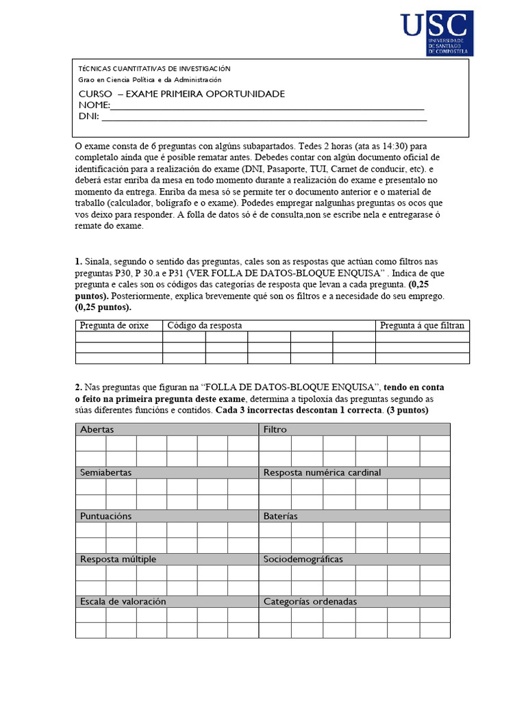 Modelo de Exame | PDF