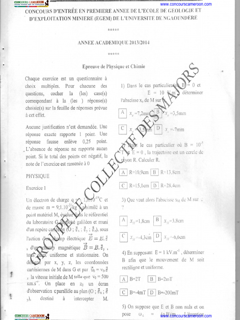 Chimie Egem 2013 | PDF