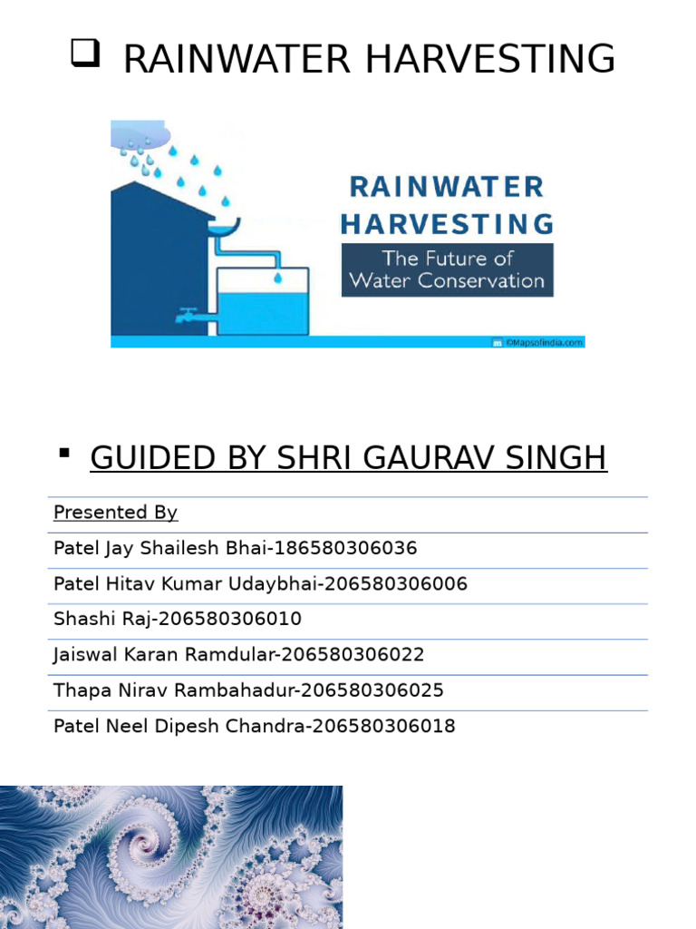 Rain Water Harvesting Part 2 (Autosaved) | PDF | Groundwater | Dam