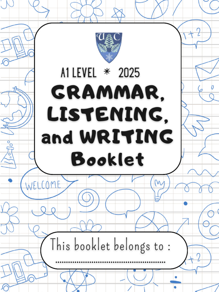 Grammar, Listening and Writing BOOKLET A1 | PDF