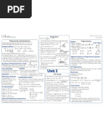 Igcse Additional Mathematics Formula Sheet | PDF