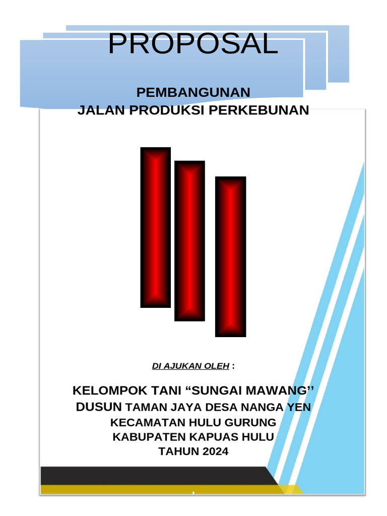 Proposal Pembangunan Jalan Perkebunan | PDF