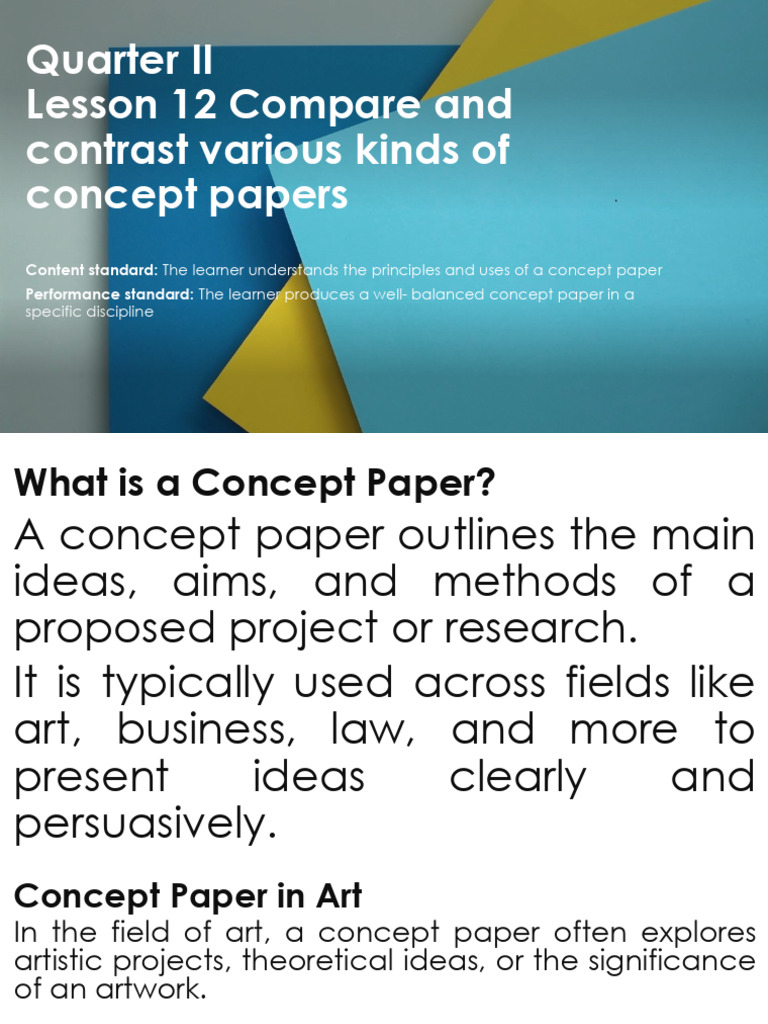 Types and Importance of Concept Papers | PDF | Theory | Concept