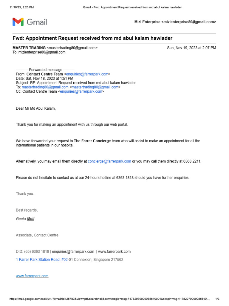 Gmail - FWD - Appointment Request Received From MD Abul Kalam Hawlader ...