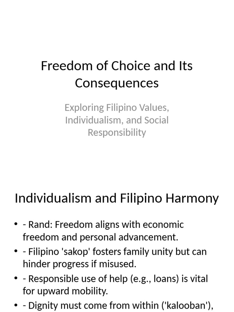 Freedom of Choice Presentation | PDF