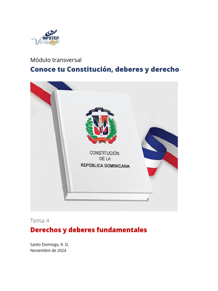 Tema 4.derechos y Deberes Fundamentales | PDF | Constitución | Derechos