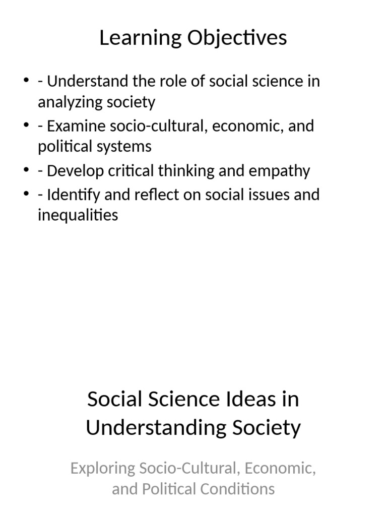 Social Science Ideas Presentation | PDF