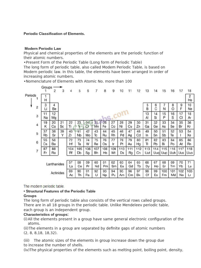 Periodic Classification Notes New by Stella | PDF | Periodic Table | Ion