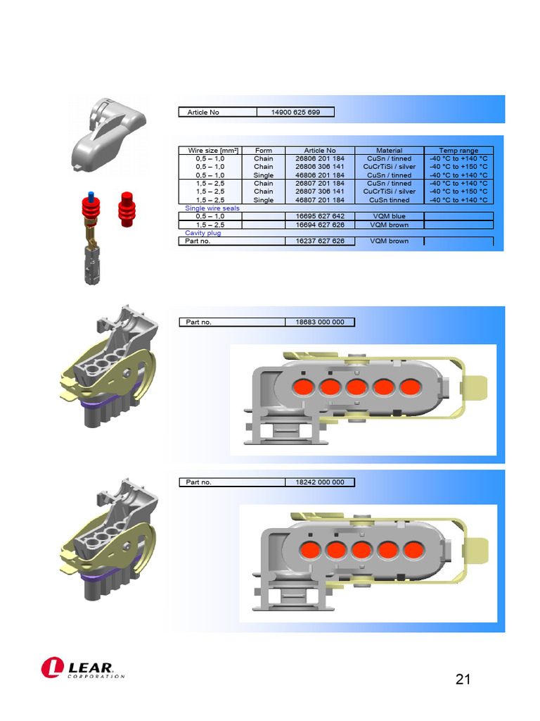Conector Alternador - LEAR 18683.000.000 | PDF