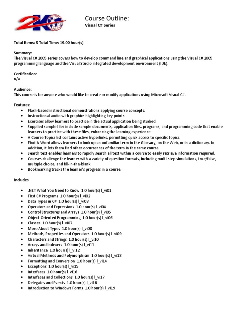 Visual C Sharp Pdf Method Computer Programming C Sharp