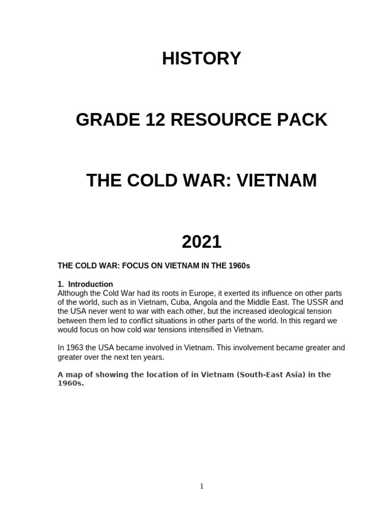Vietnam War: U.S. Involvement in 1960s | PDF | Viet Cong | Vietnam War