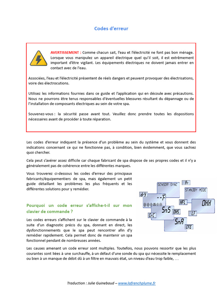 Code Erreur Pole Ptrole